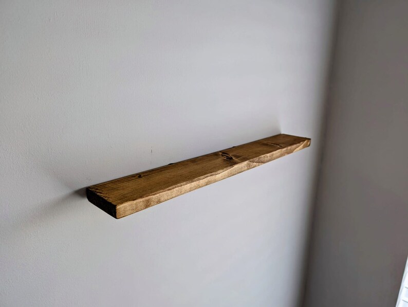 Handcrafted Rustic Wooden Floating Shelf Sustainable & Stylish Home ...