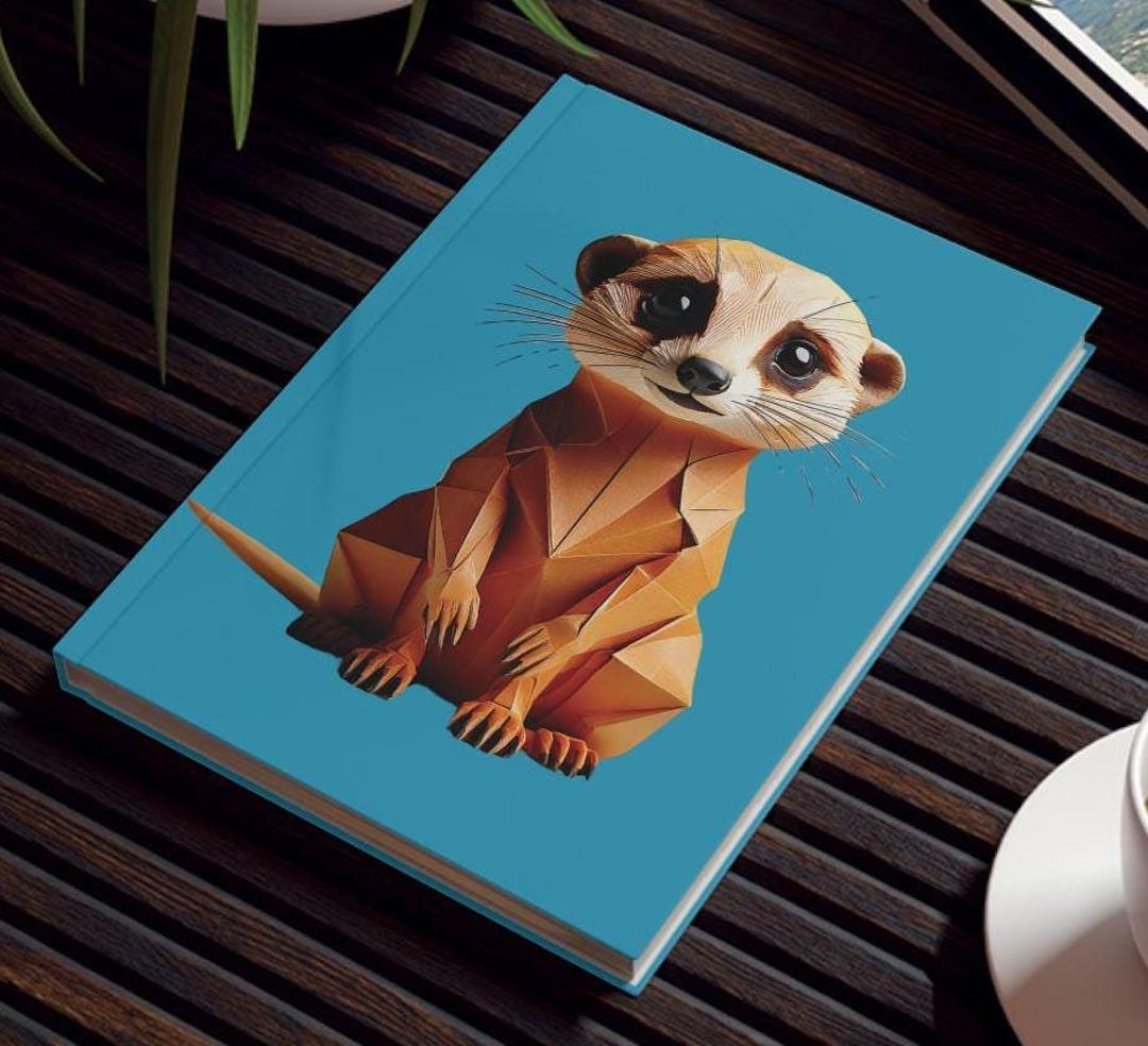 Origami Meerkat Journal, Cute Animal Notebook, Wildlife Diary, Folded ...