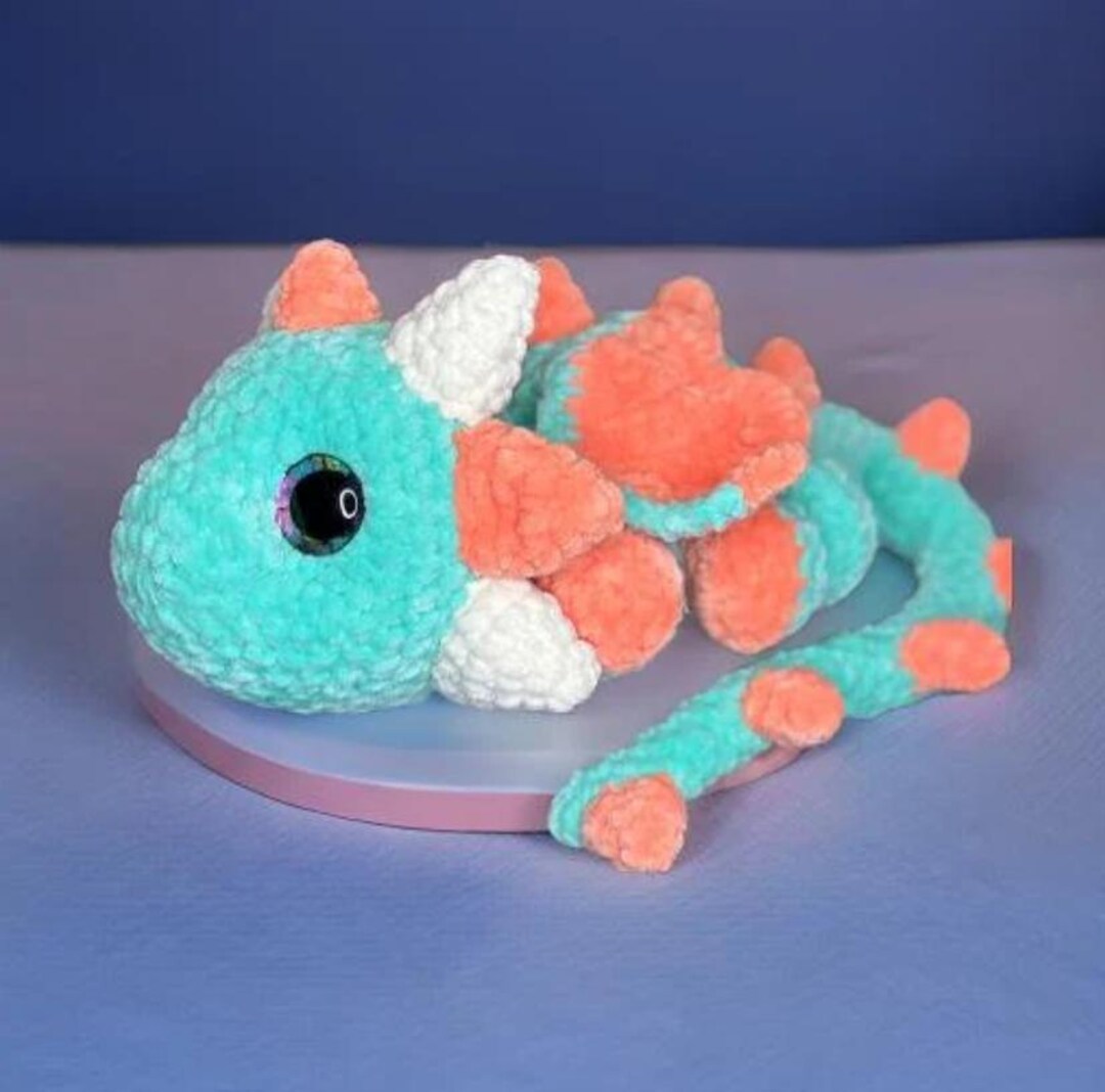 Create Odin the Dragon Custom Crochet Pattern 3 Horn Options, 5 Tail ...