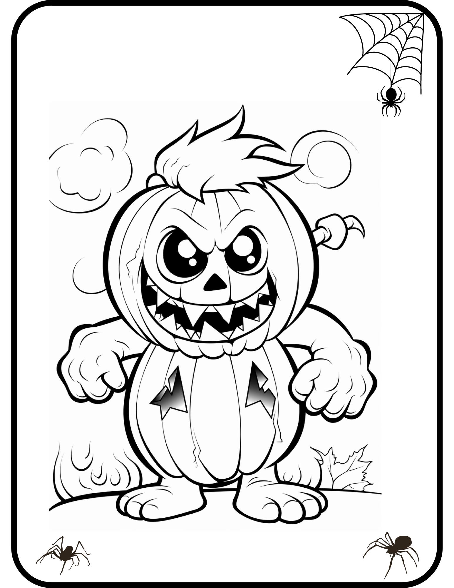 Monster Coloring Pages– Cute Monster Coloring– Funny Monster Coloring ...