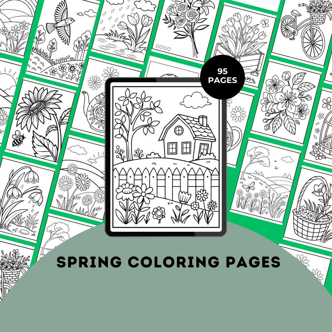 Spring Coloring Pages,printable Spring Activity Sheets Pdf,fun Spring ...