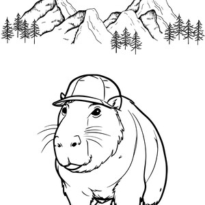 Capybara Coloring 15 Pages for Kids, Adorable Capybara Coloring Page ...
