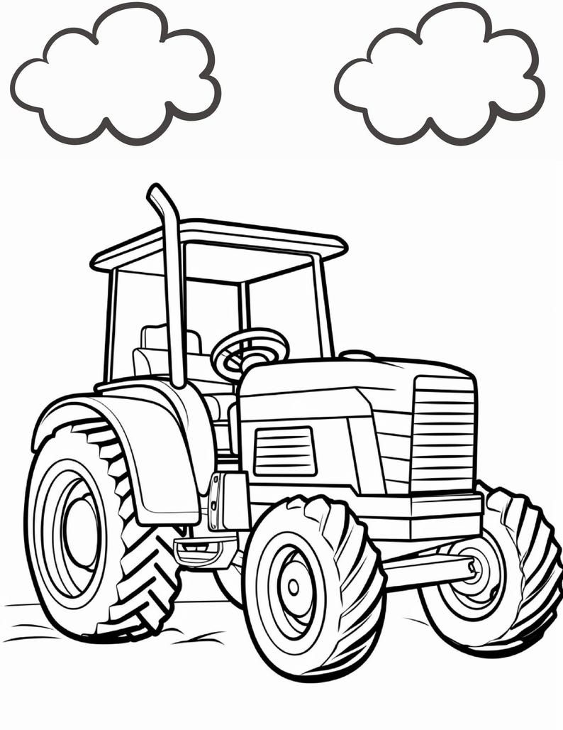 Tractor Coloring Pages for Kids: Farm Fun (instant Download) - Etsy