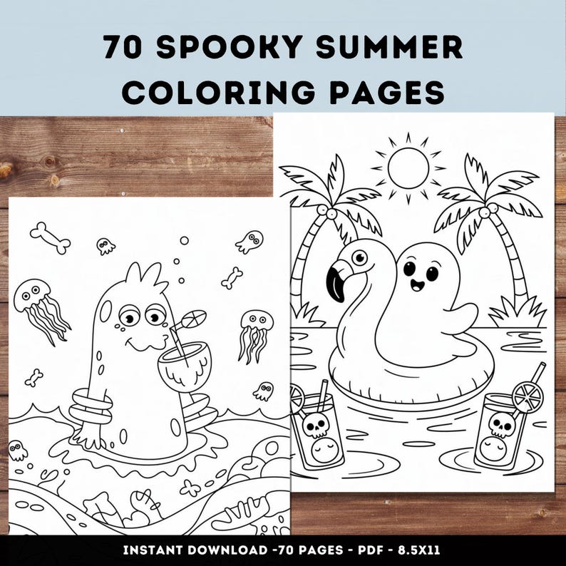Spooky Summer Coloring Pages-spooky Summer Coloring Pages for Kids ...