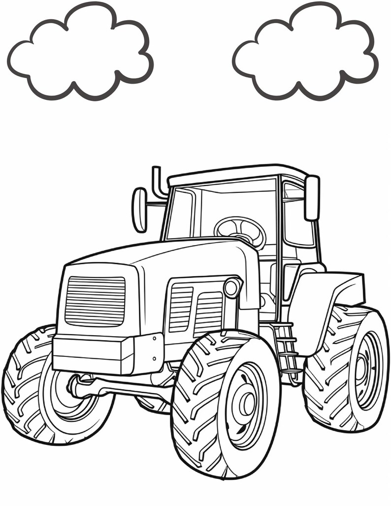 Tractor Coloring Pages for Kids: Farm Fun (instant Download) - Etsy