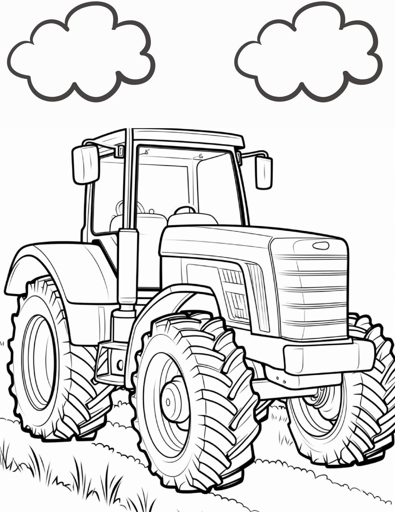 Tractor Coloring Pages for Kids: Farm Fun (instant Download) - Etsy