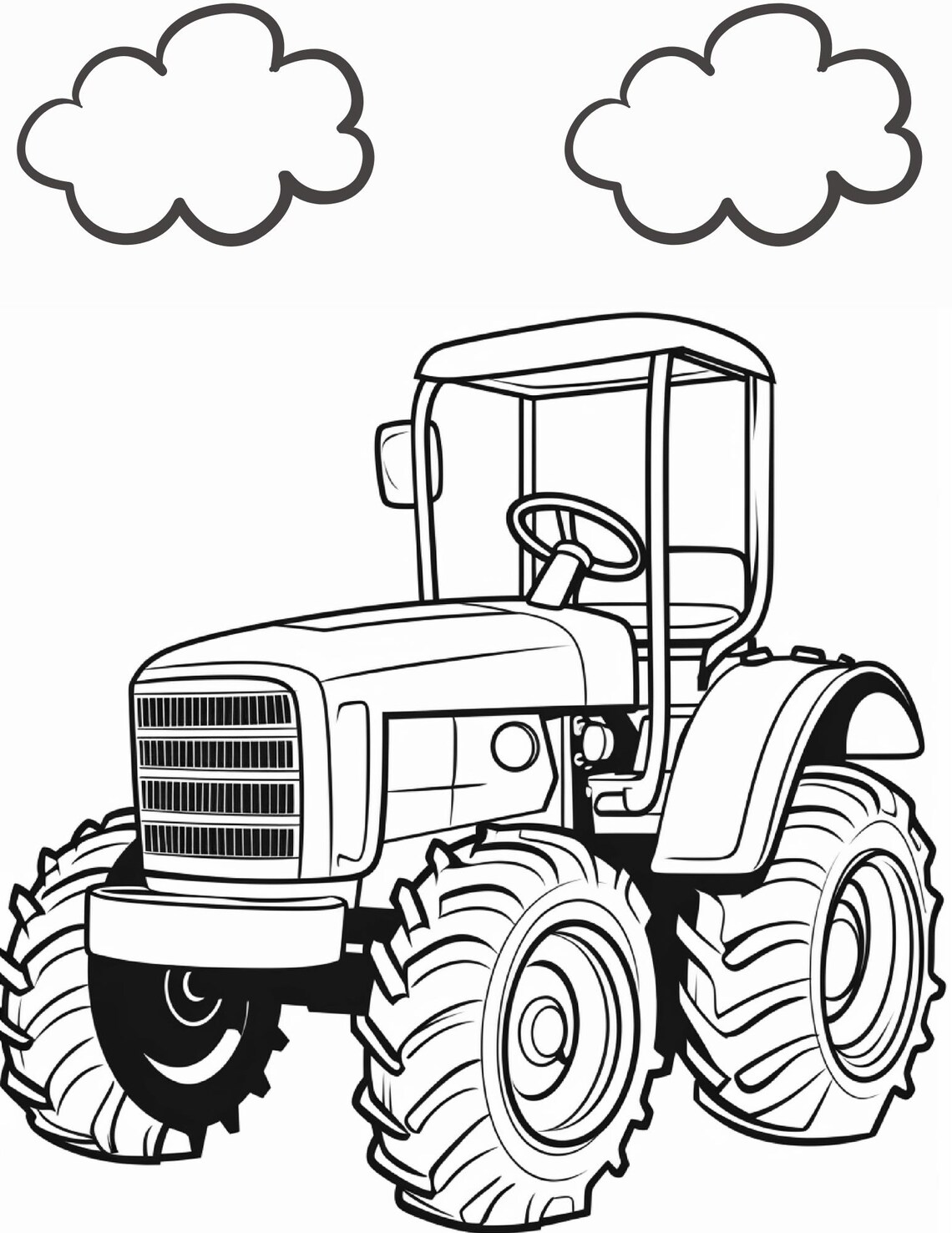 Tractor Coloring Pages for Kids: Farm Fun (instant Download) - Etsy