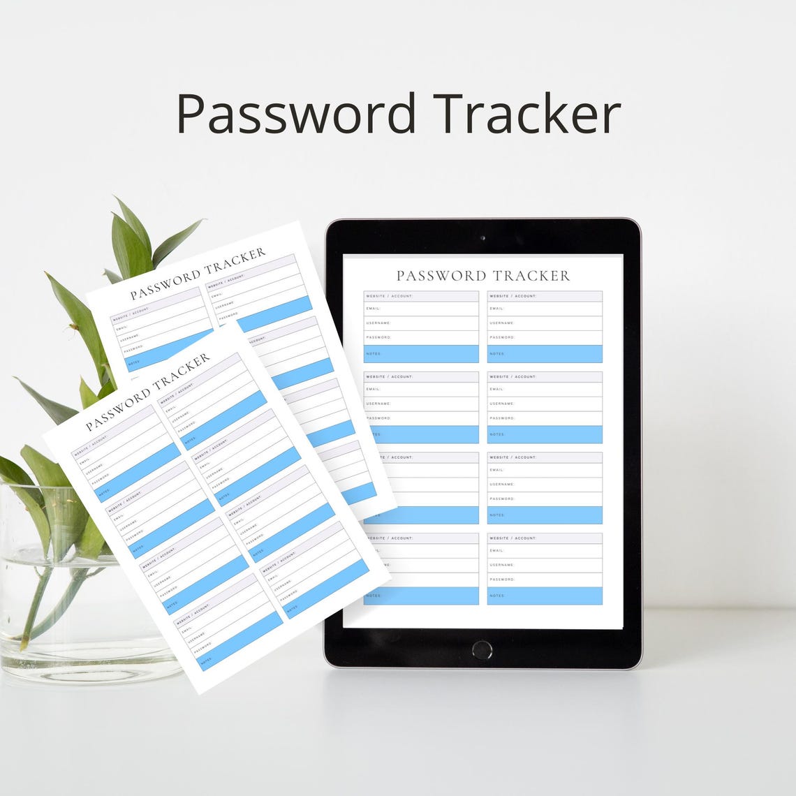 Printable Password Tracker: Simple Password Organizer (PDF) - Etsy