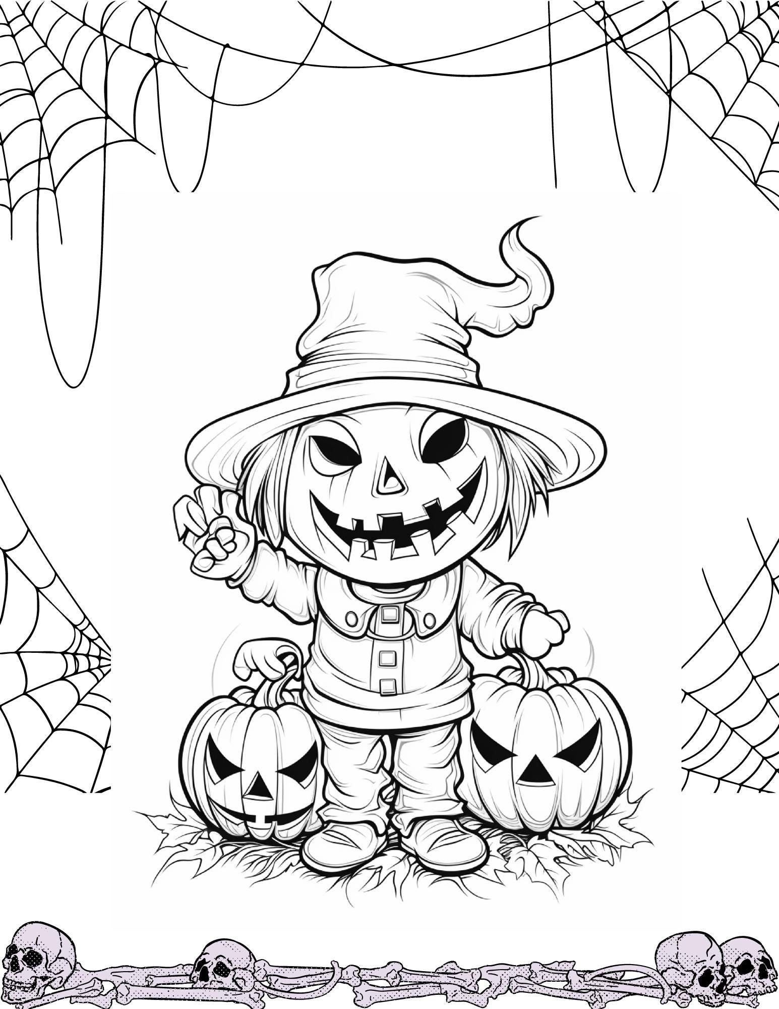 Halloween Coloring Pages: 15 Spooky Designs for Kids (instant Download ...