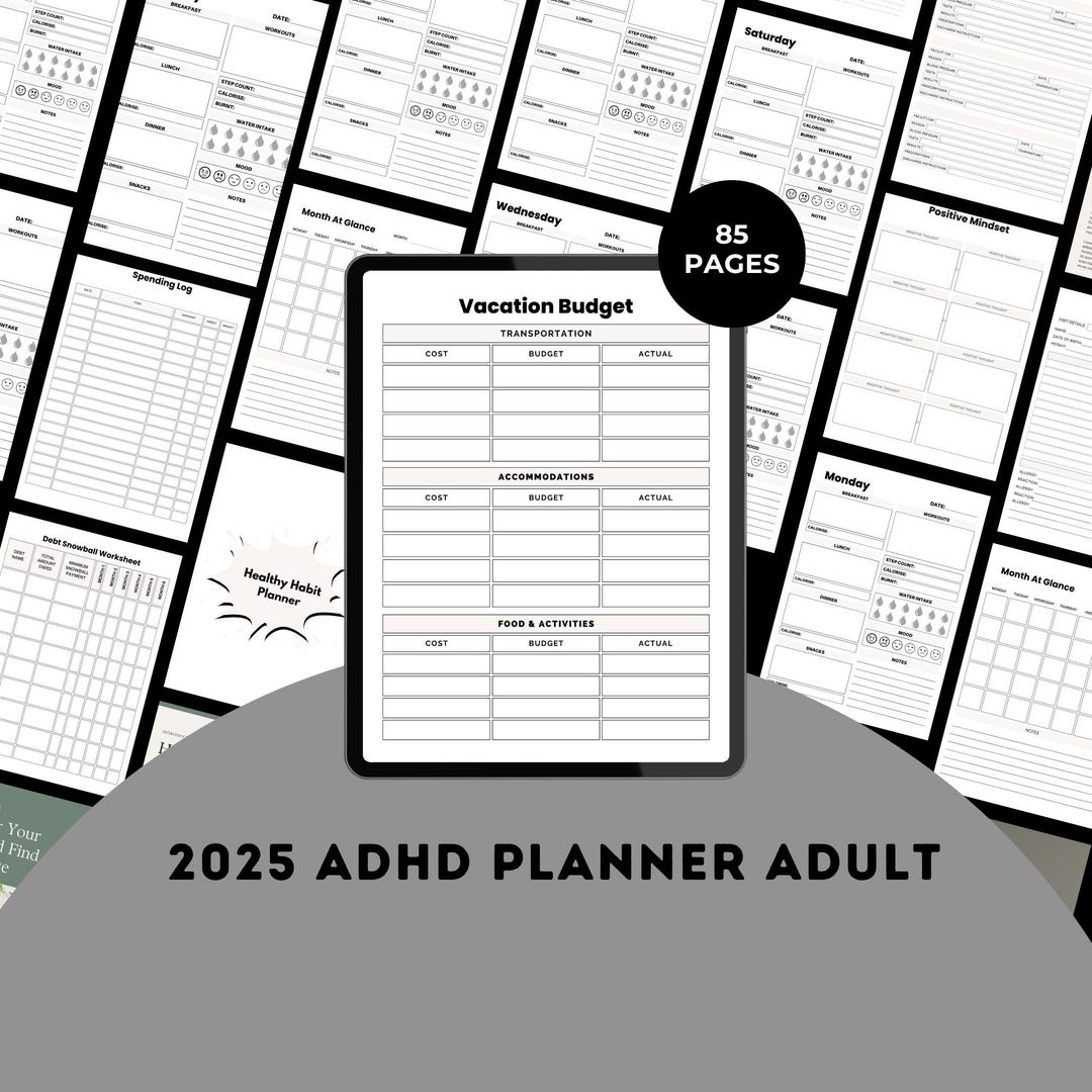 Mega ADHD Planner Bundle: Ultimate Life Planner 2025 (85 Pages) - Etsy