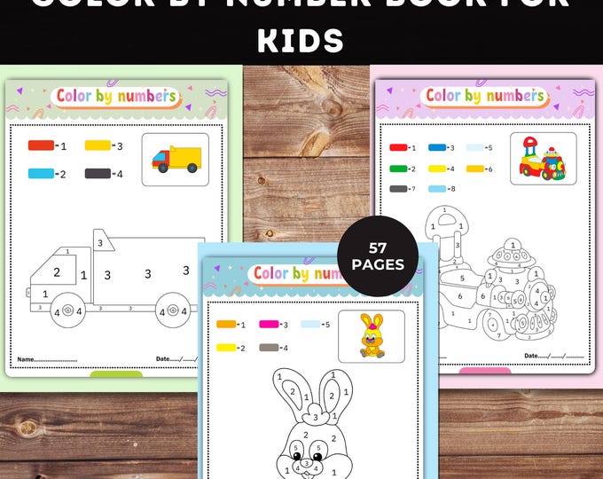 Children's Color by Number Printable | PDF - Printable Coloring Pages ...