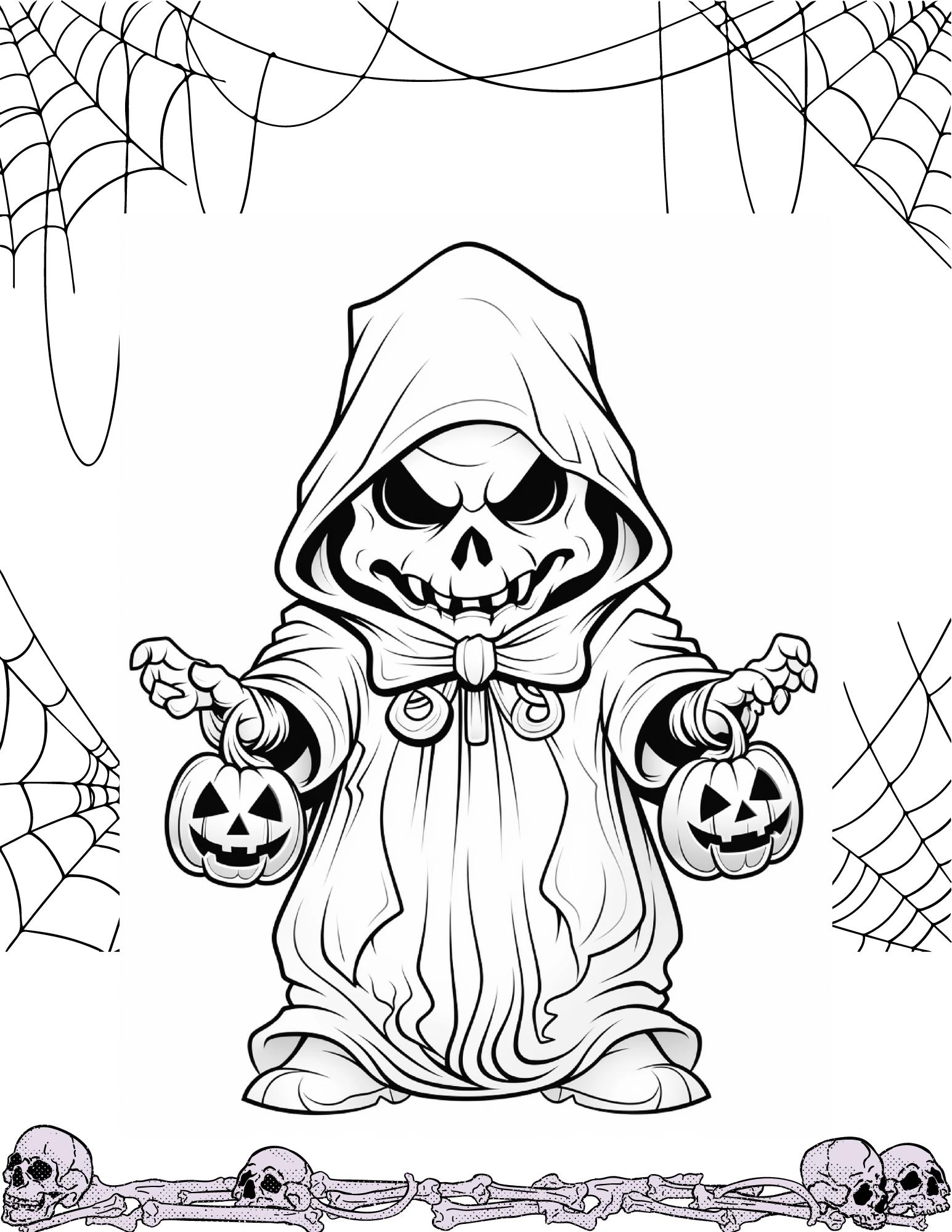 Halloween Coloring Pages,15 Pages Halloween Coloring for Kids,instant ...