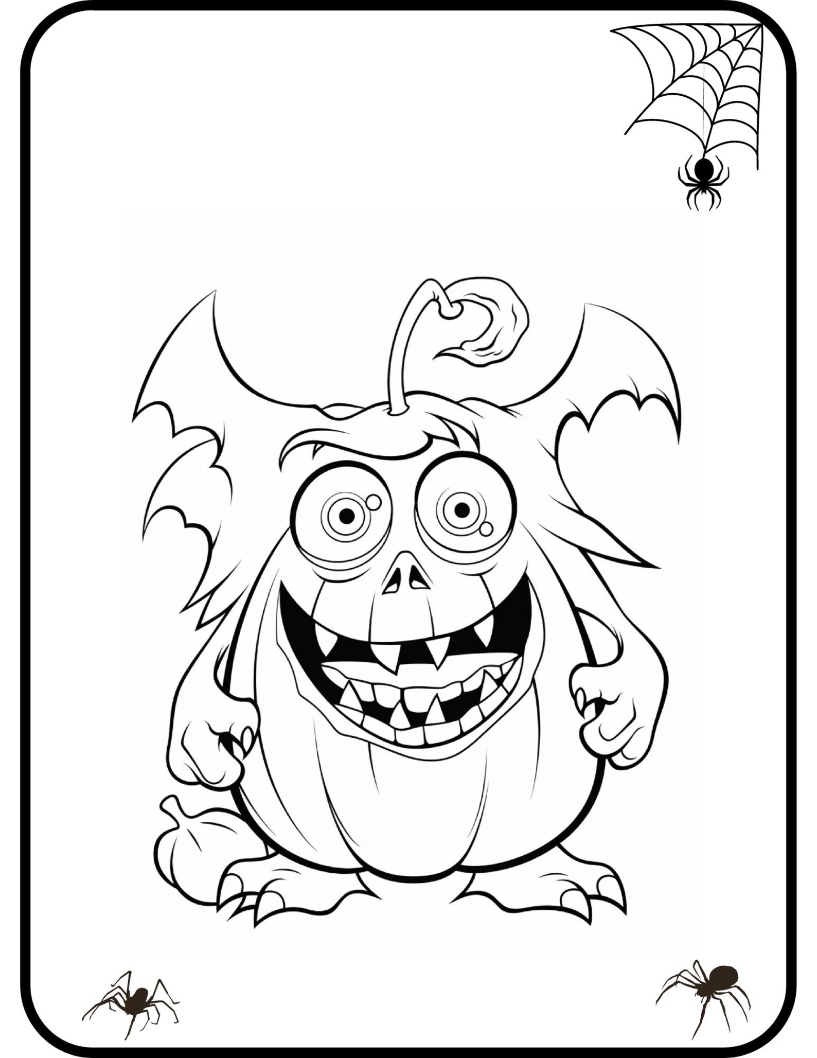 Monster Coloring Pages– Cute Monster Coloring– Funny Monster Coloring ...