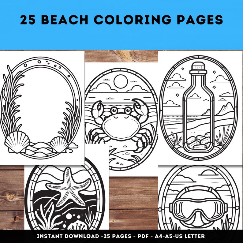 Beach Coloring Page-beach Coloring Pages for Kids – Summer Fun ...