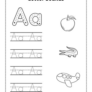 Pre-k Alphabet Coloring Pages: Printable Preschool Activity (PDF) - Etsy