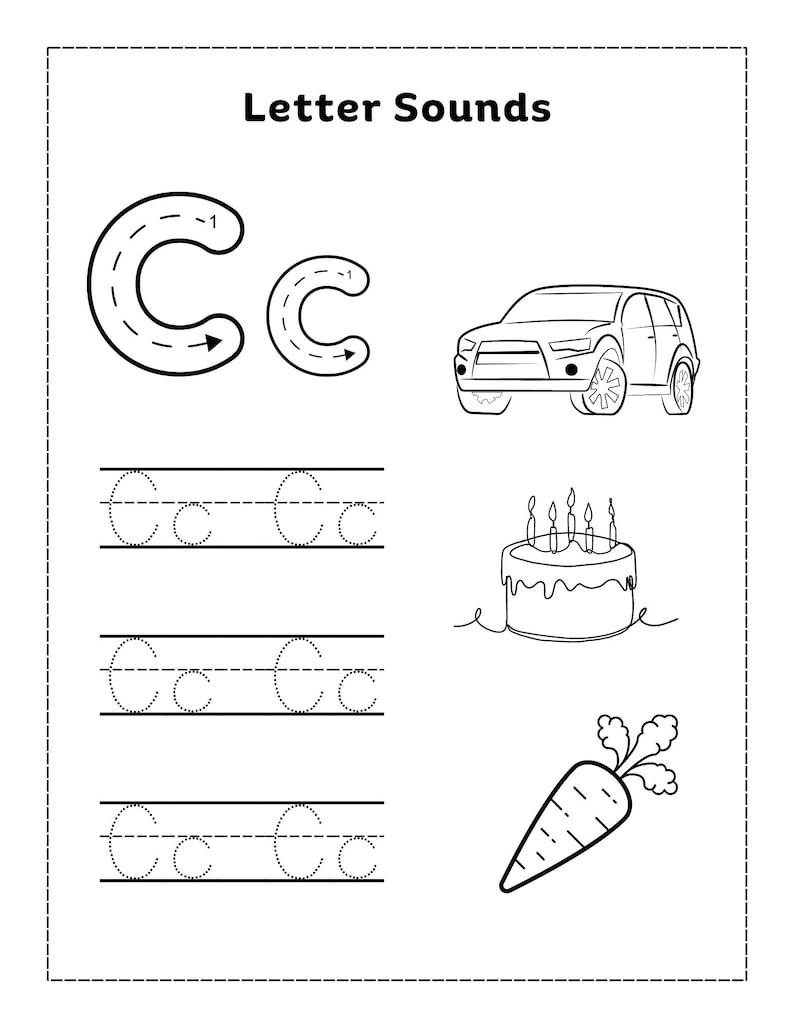 Pre-k Alphabet Coloring Pages: Printable Preschool Activity (PDF) - Etsy