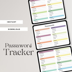 Password Tracker, Log Password, Organizer Password Keeper, Password ...