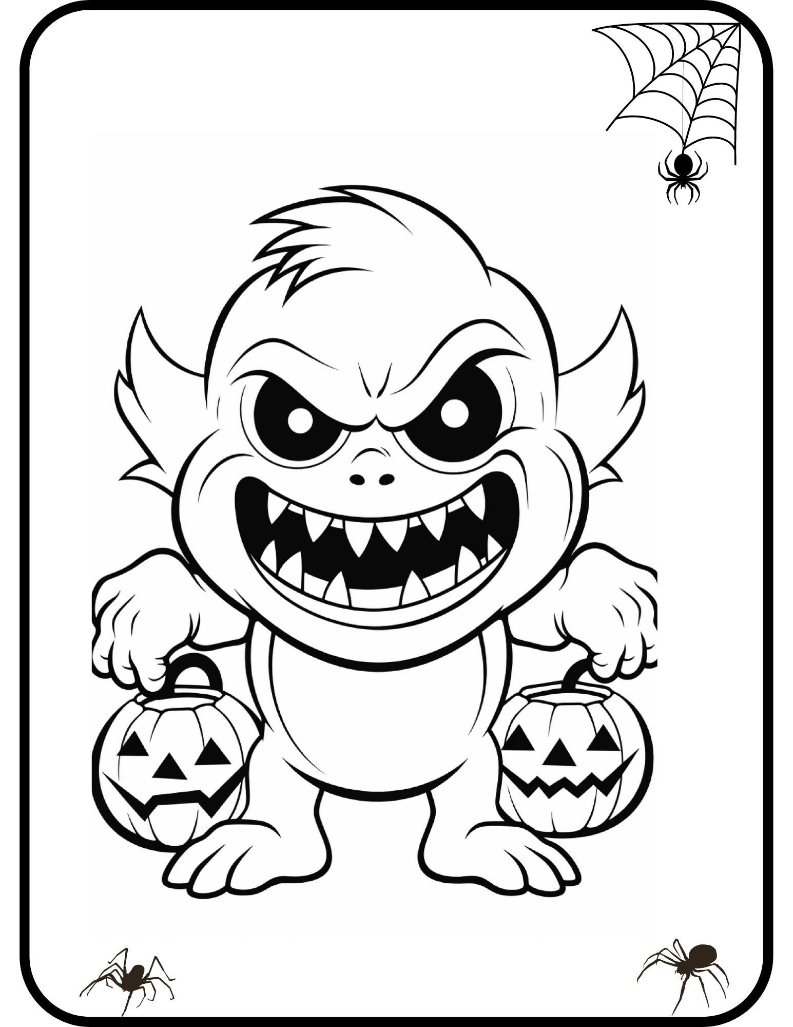 Monster Coloring Pages Cute Monster Coloring Funny Monster Coloring ...