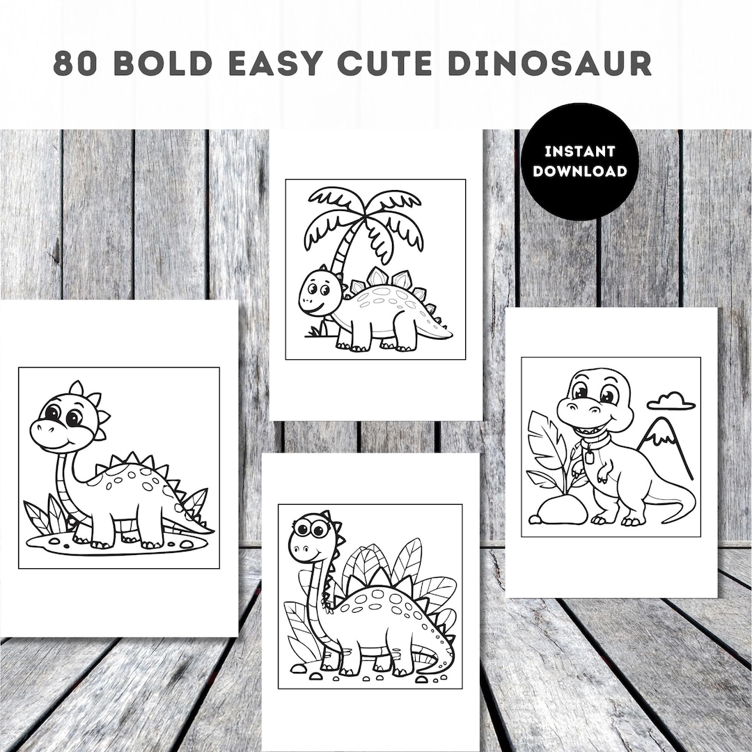 Bold Easy Cute Dinosaur,80 Dinosaur Pictures to Download & Print for ...