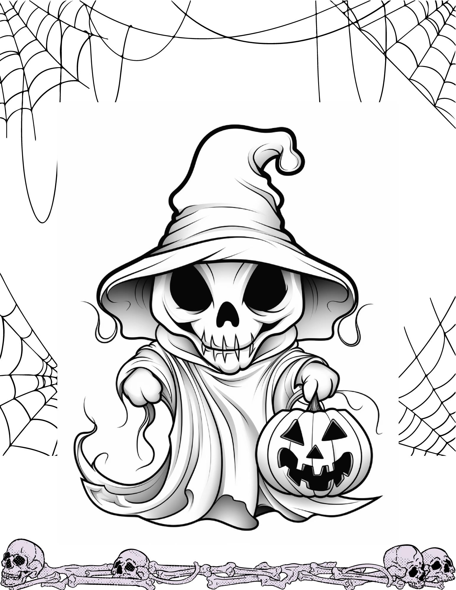 Halloween Coloring Pages,15 Pages Halloween Coloring for Kids,instant ...