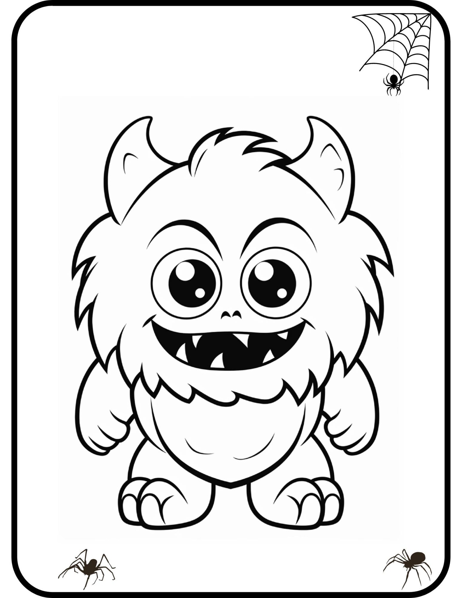 Monster Coloring Pages– Cute Monster Coloring– Funny Monster Coloring ...