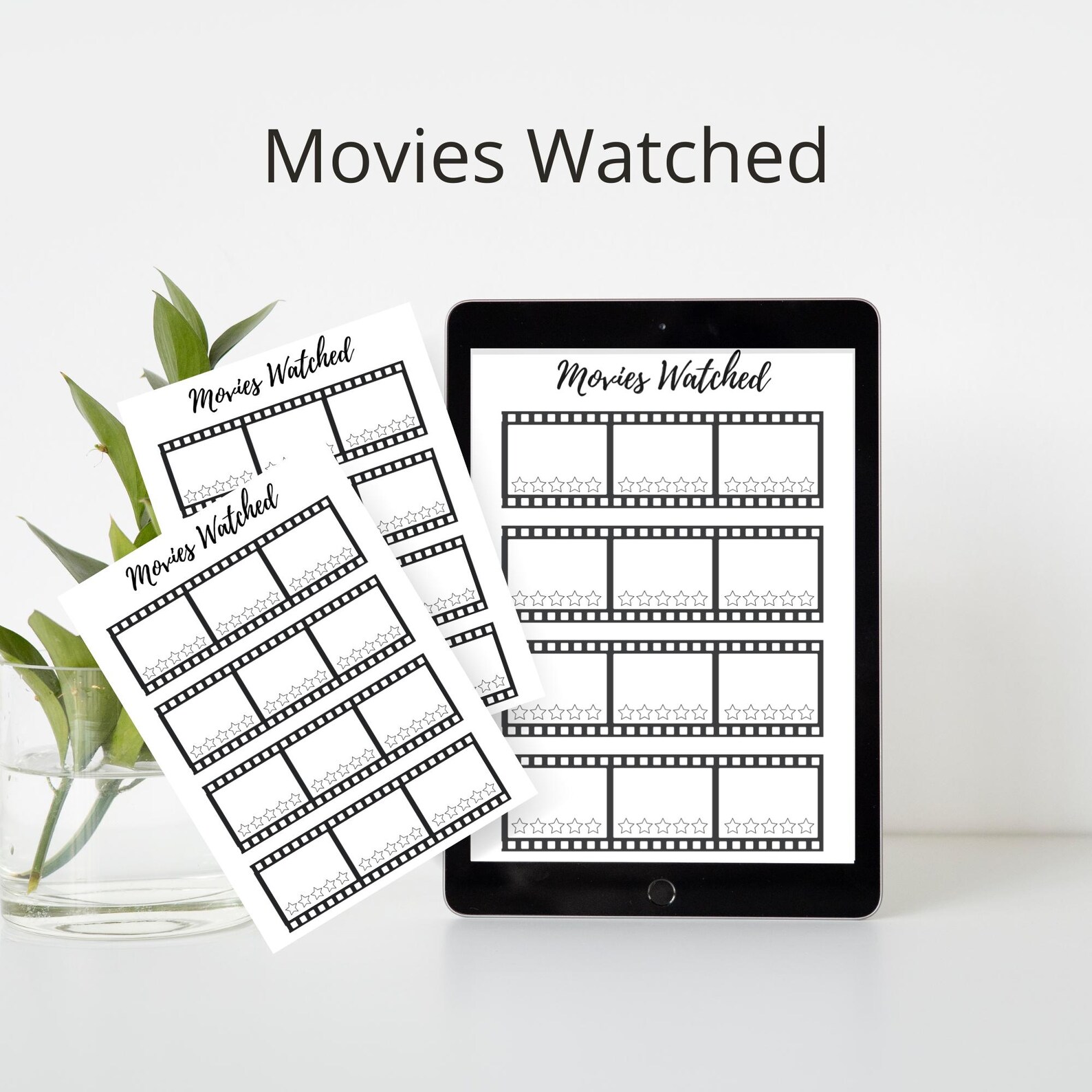 Movie Tracker,track Movies Watched,movie Tracker Printable,movie Log ...