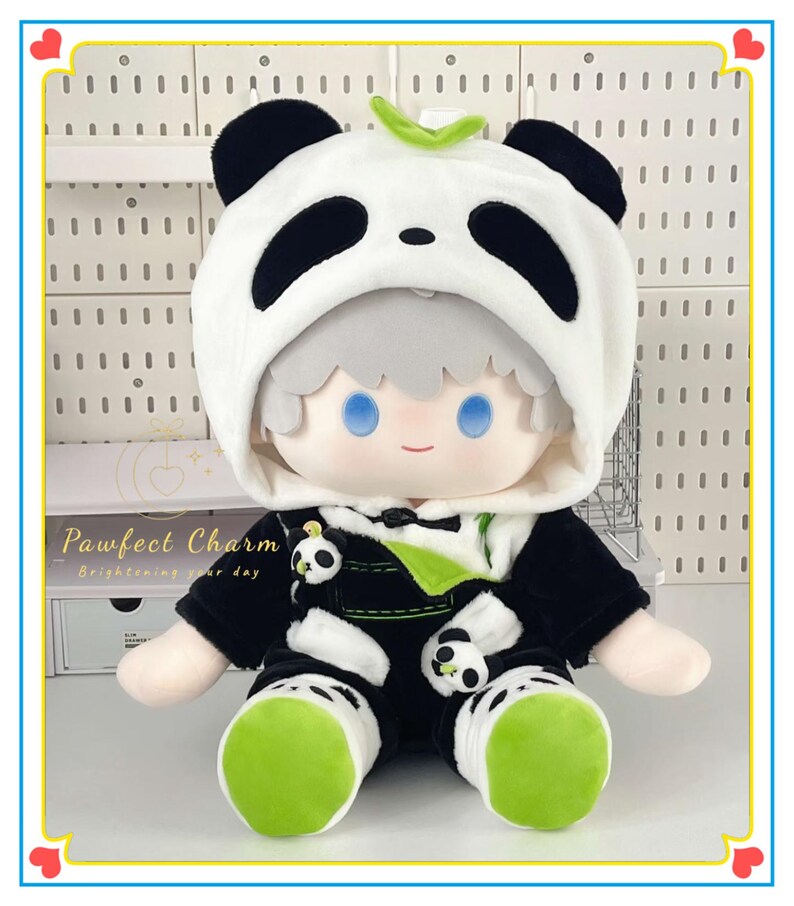 Love and Deepspace Bunbun Panda Outfit Set for 40cm Plush Cotton Doll ...