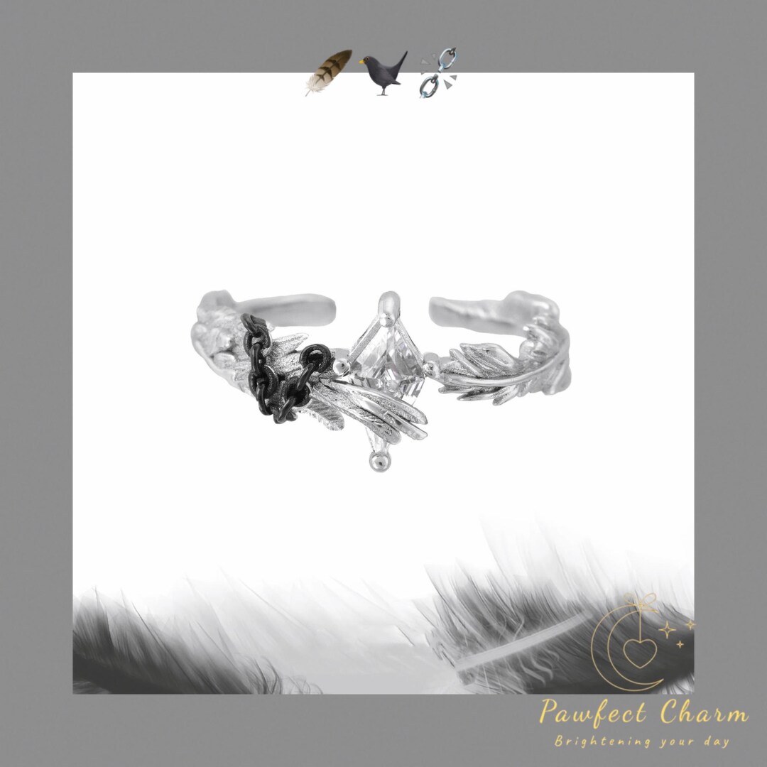 Sylus - Dove and Crow Couple Ring | Unique Chain Design | Symbolic ...