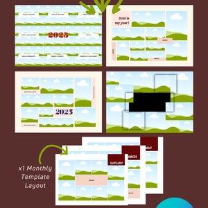 Vision Board Template Kit 2025 | Yearly & Monthly Goal Setting ...