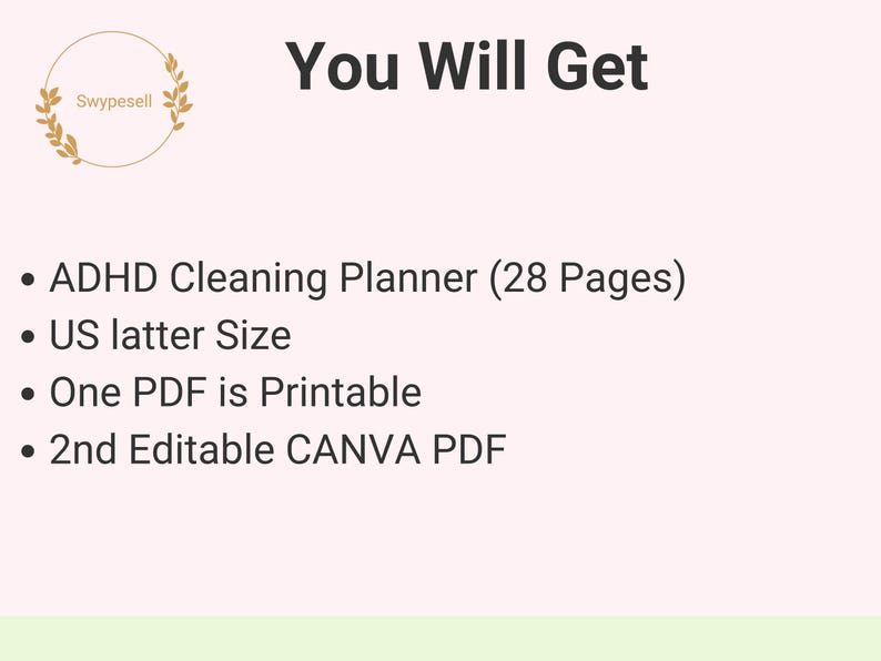 EDITABLE ADHD Cleaning Checklist Bundle, ADHD Cleaning Schedule Planner ...