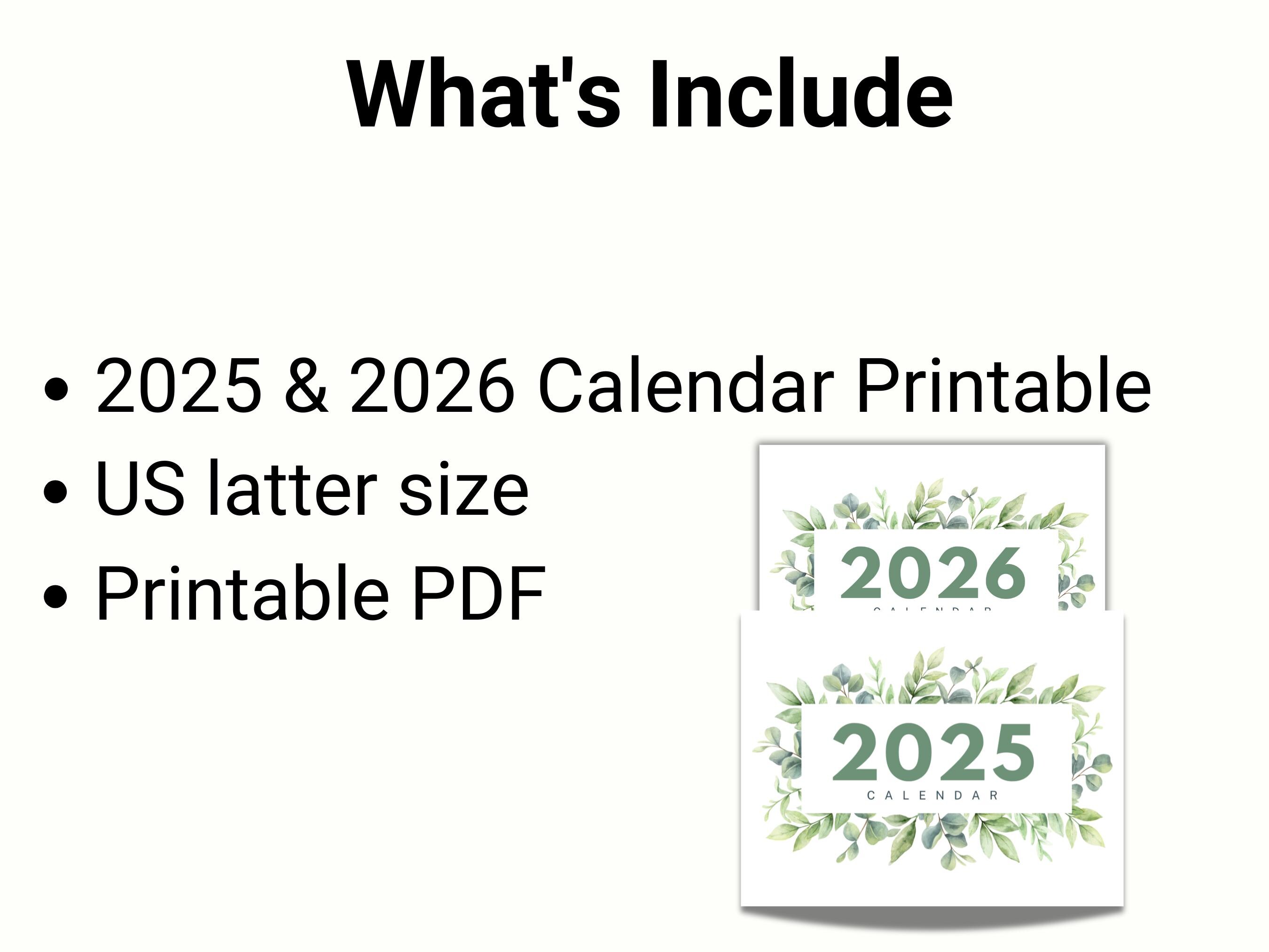 2025 2026 Year Calendar & Planner, Adult Calendar 2025, 2026 Wall ...