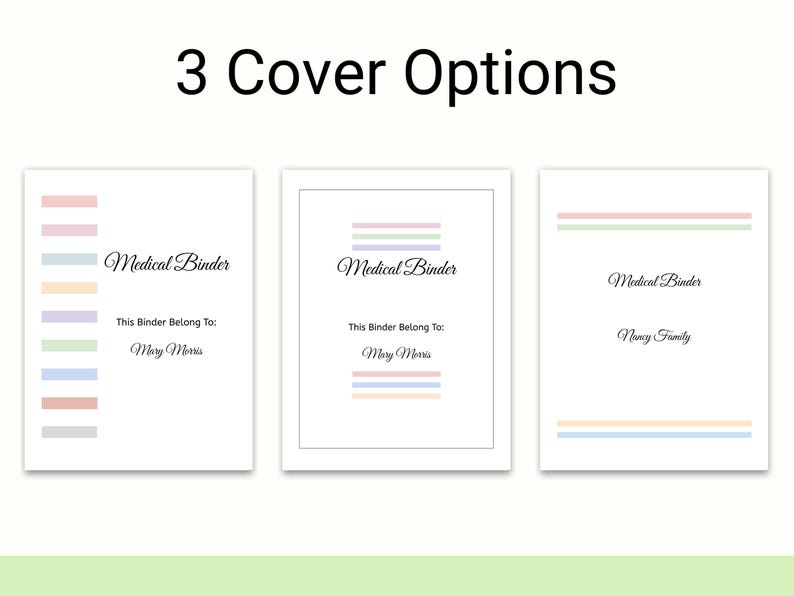 Family Medical Log Printable, Medical Binder, Medical Planner Binder ...