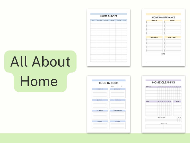 Home Management Binder, Household Binder, Household Planner, Home ...
