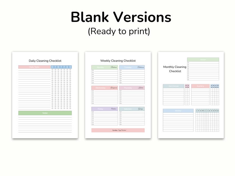 Editable Weekly Cleaning Checklist, ADHD Cleaning List, Cleaning ...