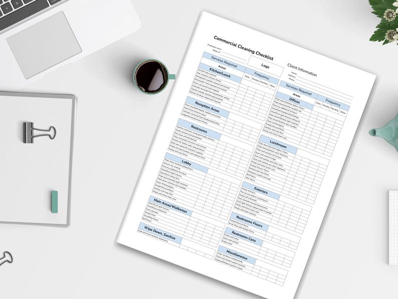 Commercial Cleaning Checklist, Janitorial Cleaning, House Cleaning ...