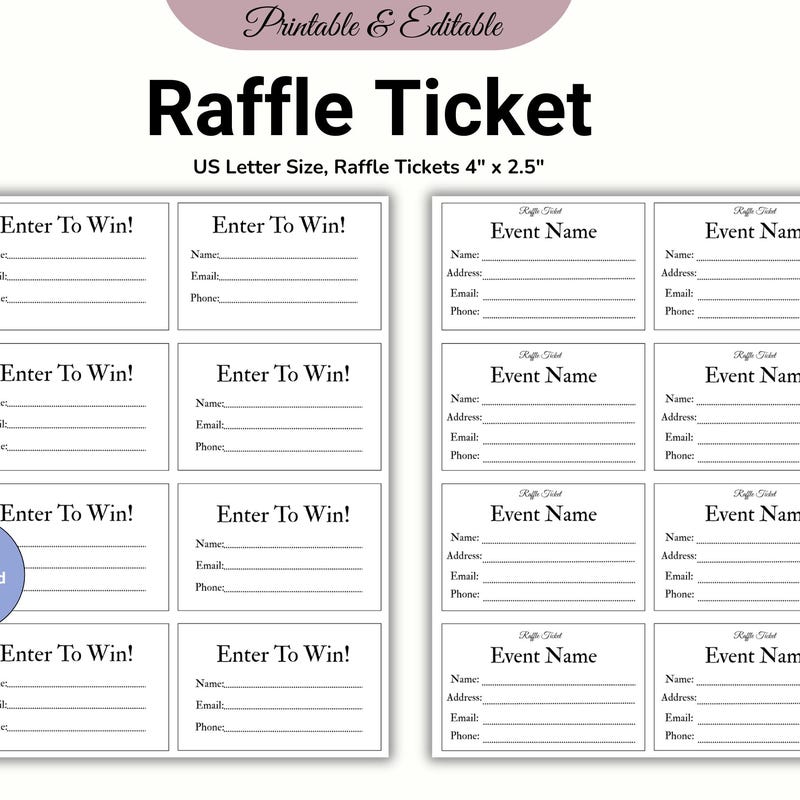 Enter to Win Raffle Sign - Etsy