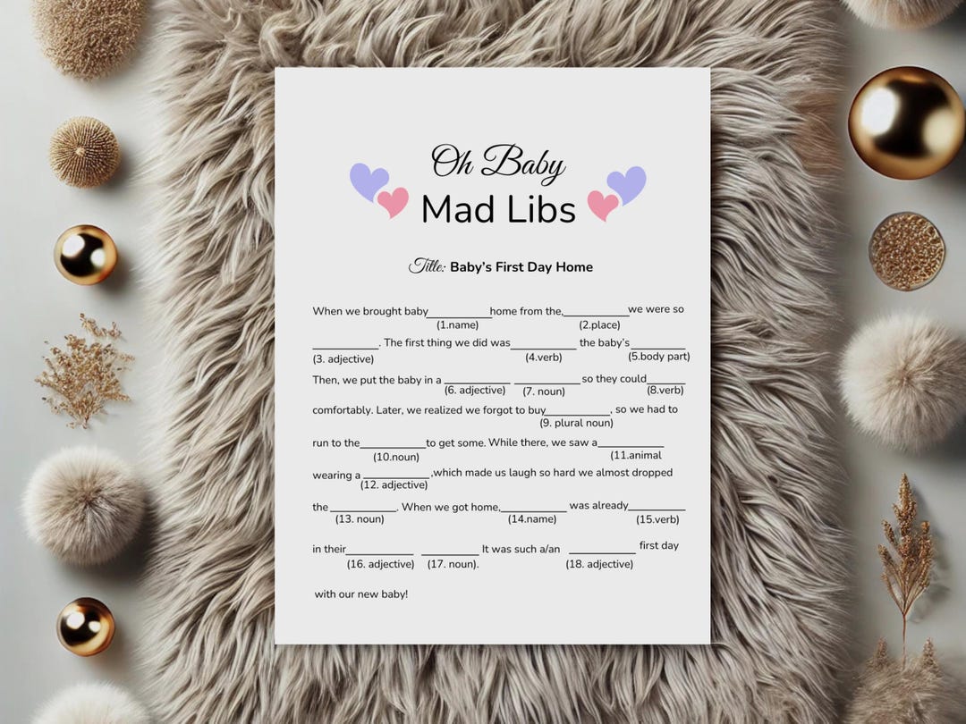 Mad Libs Printable, Baby Shower Games, Mad Libs, Oh Baby Mad Libs Game ...