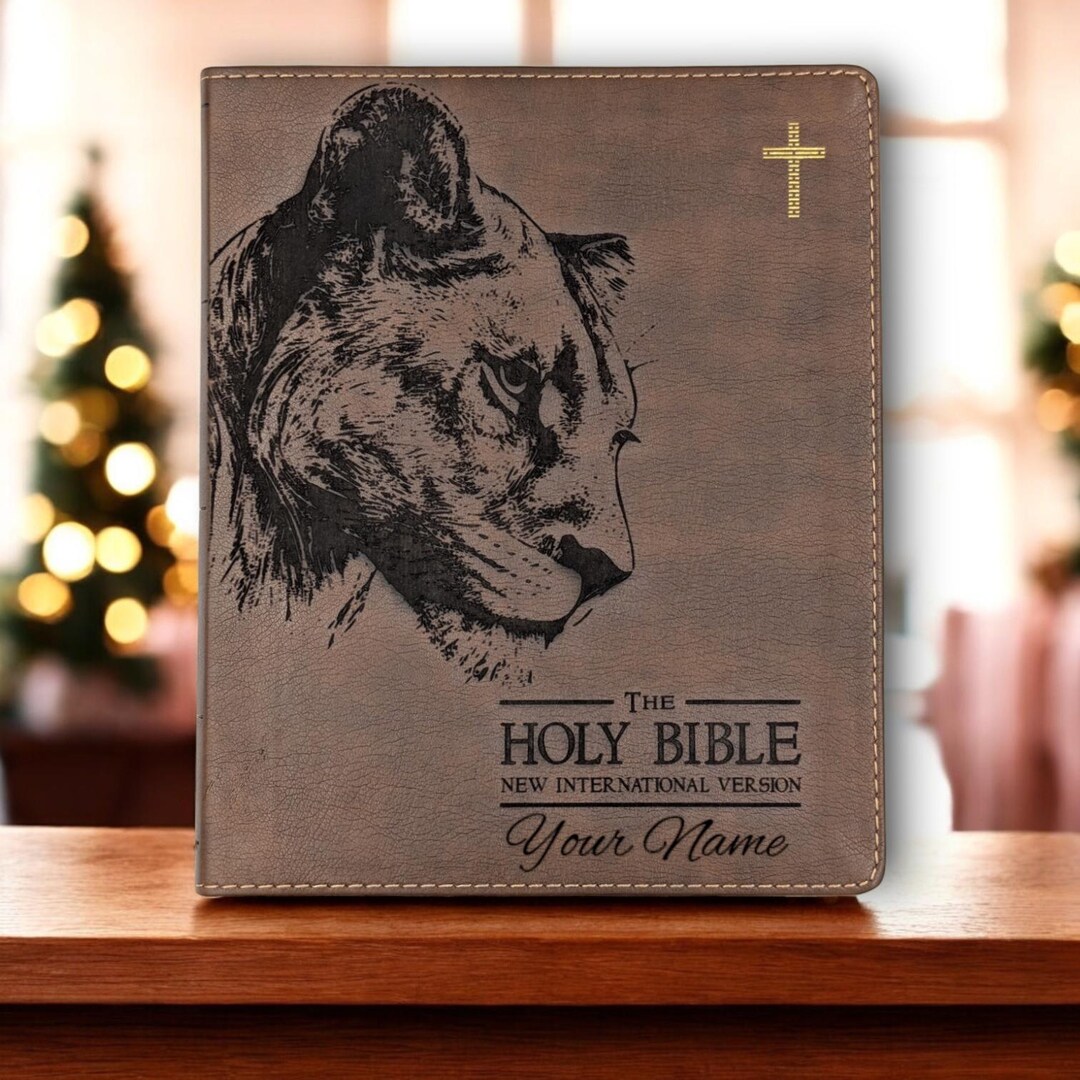 Personalized NIV Journal Bible for Women: Engraved Lioness and Holy ...
