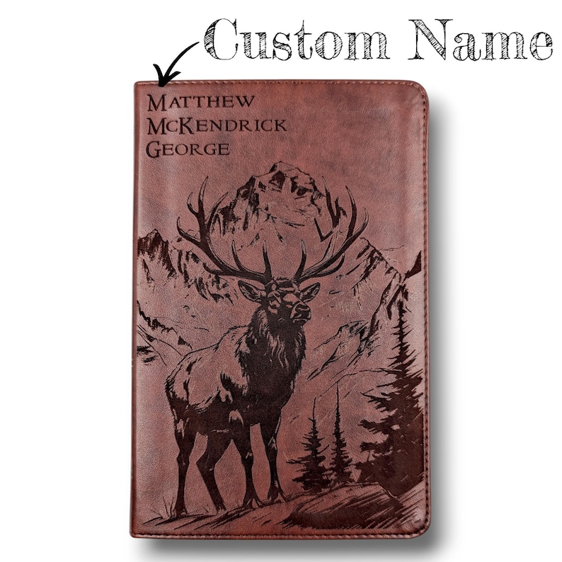 Personalized ESV Bible: Elk Engraving for Hunters and Nature Lovers ...