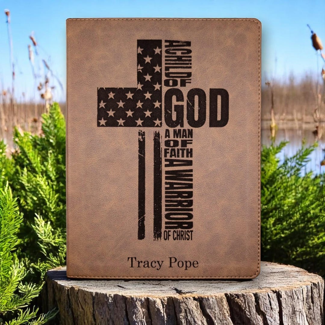 Warrior of God Cross KJV Bible With Custom Engraved Name | KJV Wide ...