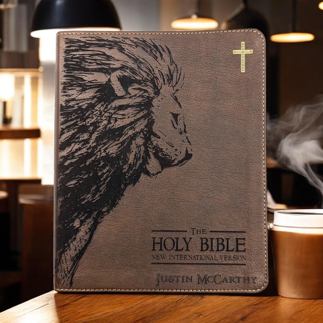 Personalized NIV Journal Bible: Lion Engraving, Lined Wide Margins - Etsy