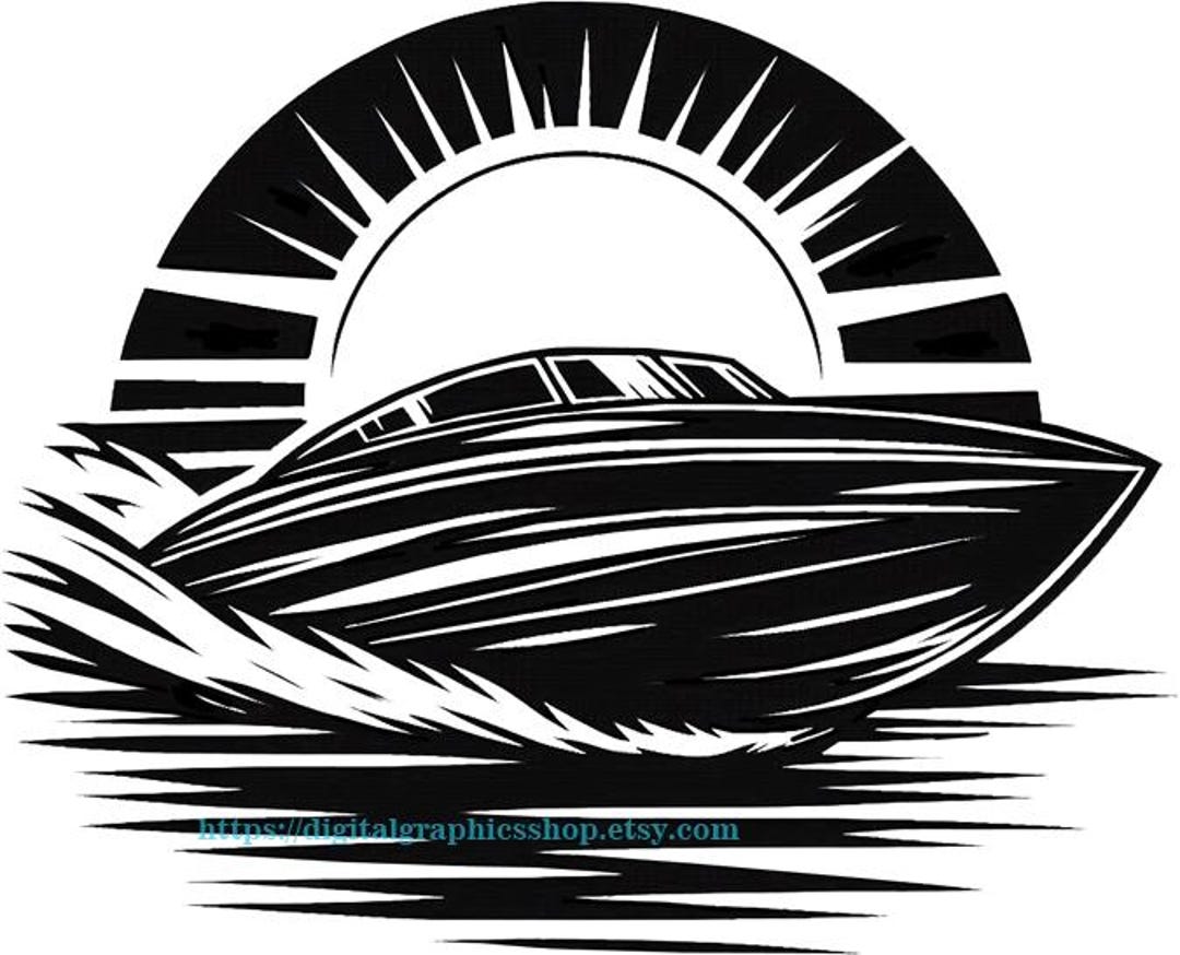 Jet Boat Logo Png Clipart Sailing Nautical Jpg Clipart Digital Instant ...