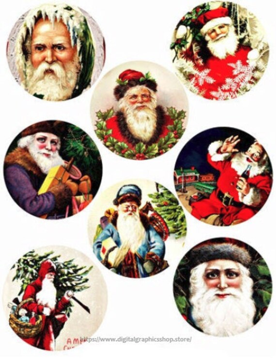 Paper, Party & Kids Collage Sheets santa claus vintage art clip art ...