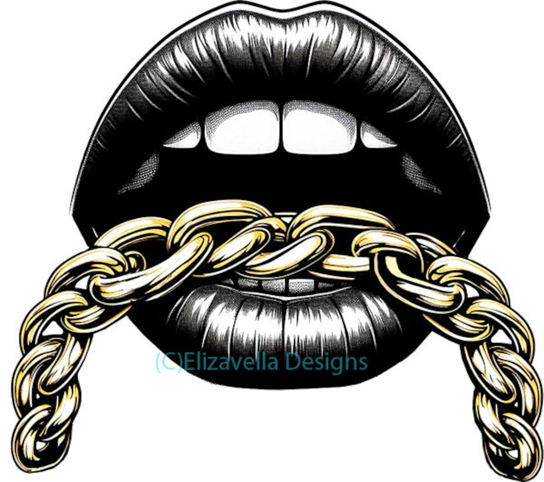 Womans Lips Png Womans Mouth Png Gold Chain Png Clipart Jpg Printable ...