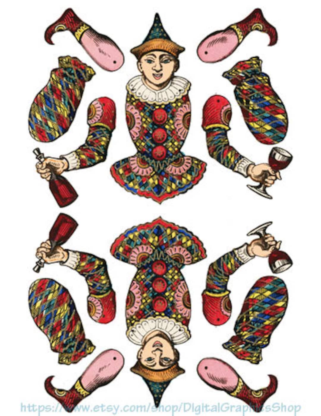 Articulated Paper Doll Vintage Circus Clown Boy Jumping Jack Toy ...