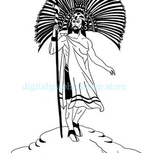 Aztec Warrior Man Png Clipart Svg Printable Mexican Indian Art, Instant ...