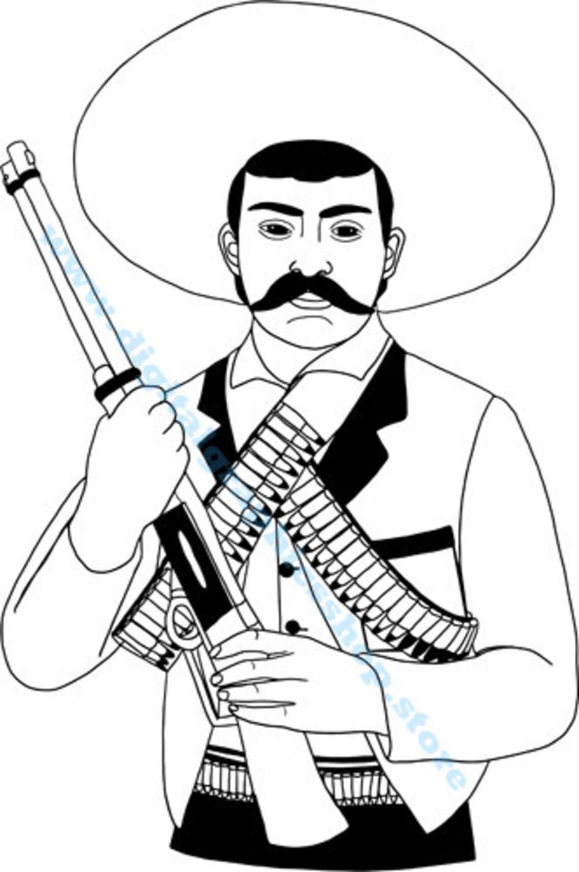 Emiliano Zapata Mexican Cowboy Png Svg Clipart Revolutionary Svg ...