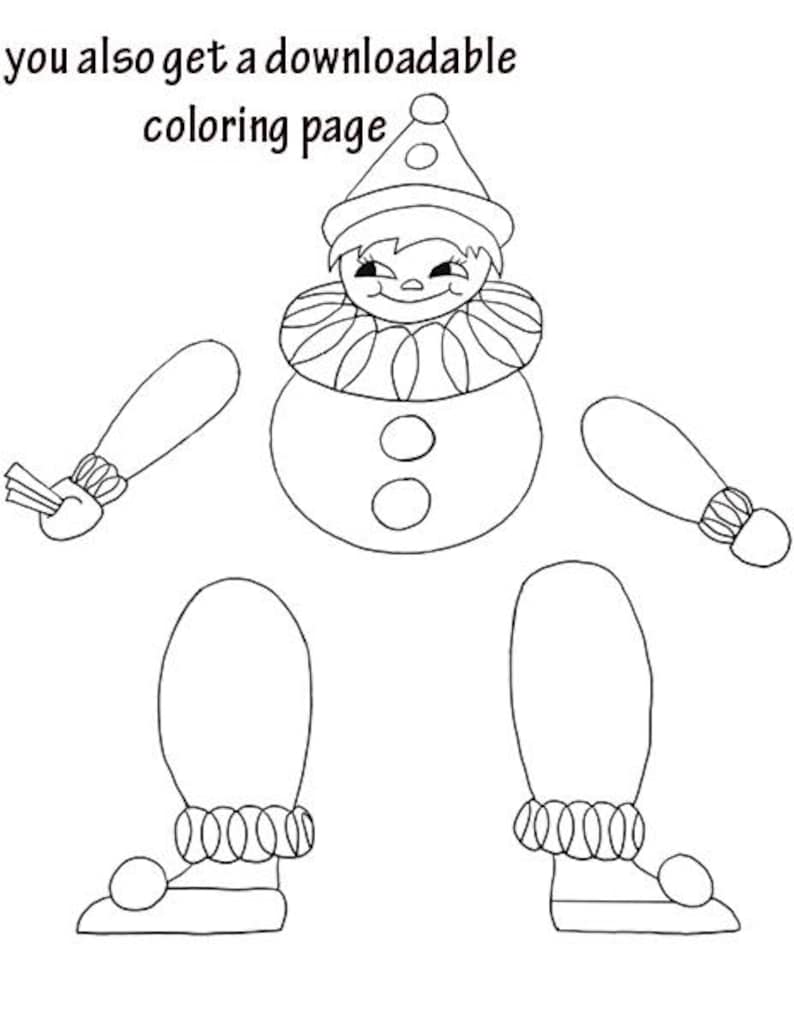 Articulated Paper Doll Circus Clown Boy Jumping Jack Toy Kids Craft ...