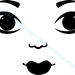 Cute Dolly Face Face Clipart Png, Printable Wall Art, Instant Download ...