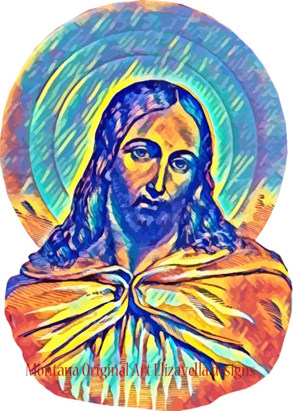 Jesus Face Abstract